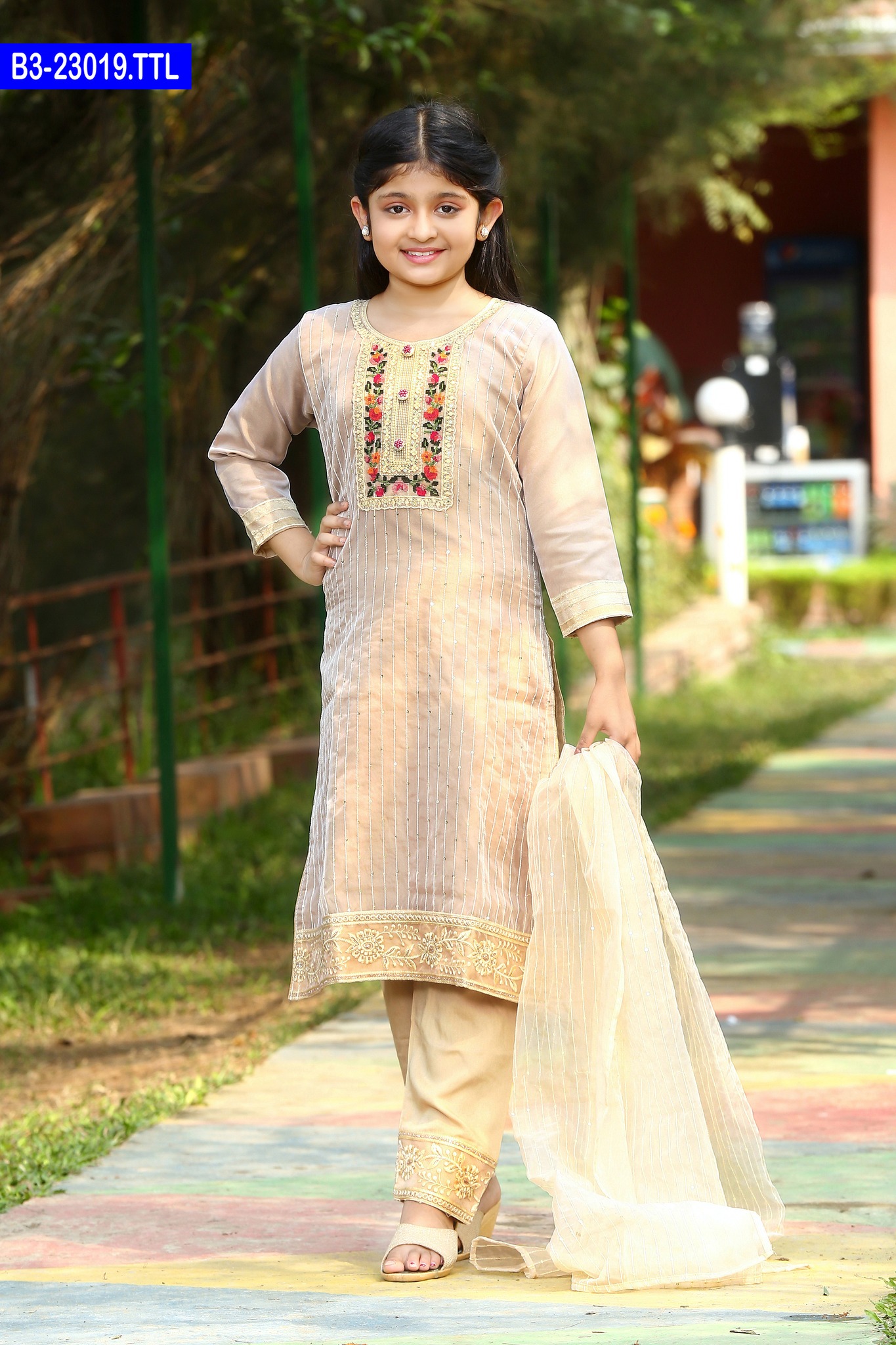 Embroidered Baby Silk Shalwar Kameez Set – Nokshi Handi Craftsbd Ltd